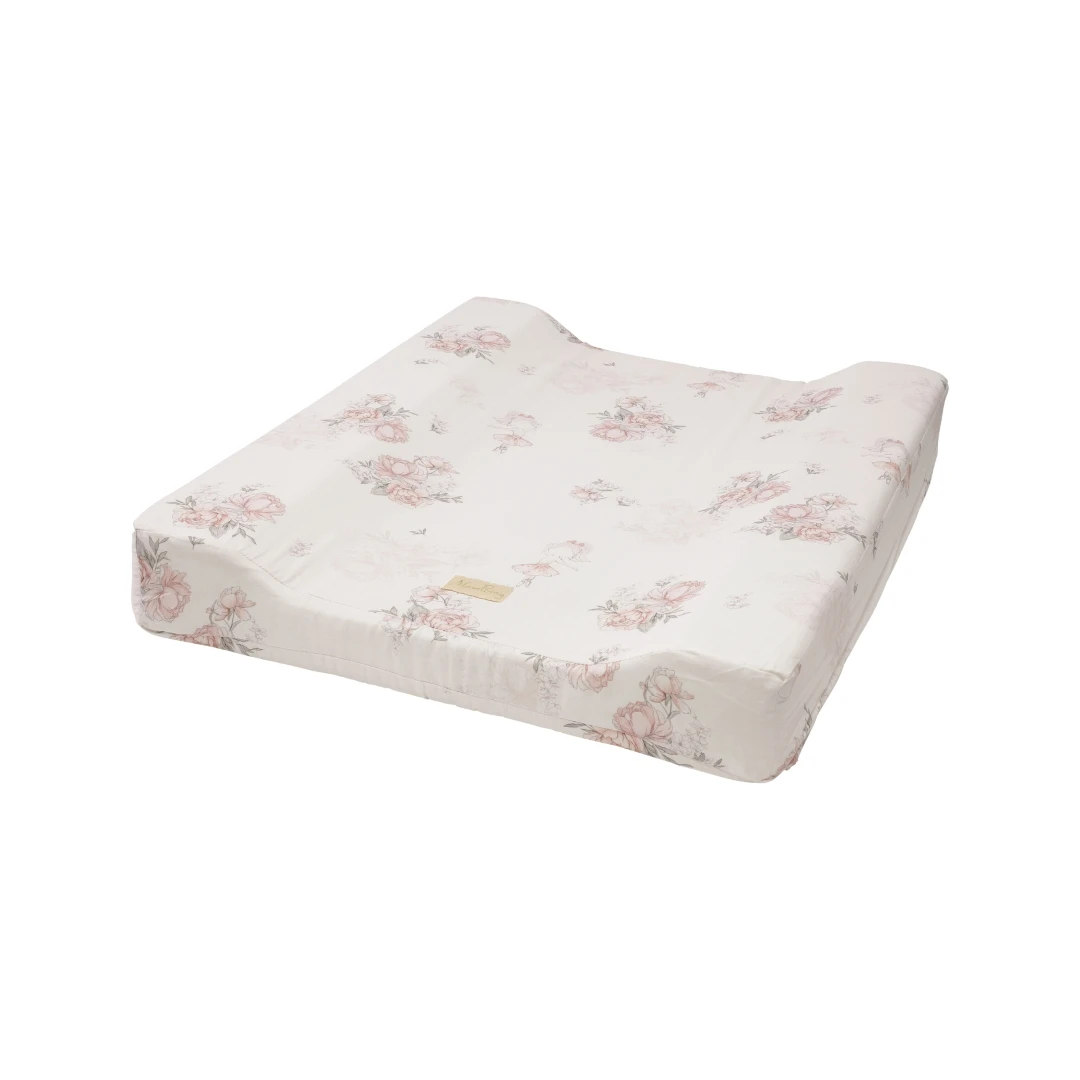 Changing pad – 100% organic cotton – Ballerina flower | Maseliving.dk